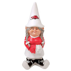 Arkansas Razorbacks Cheerleader Garden Gnome | FlagandBanner.com