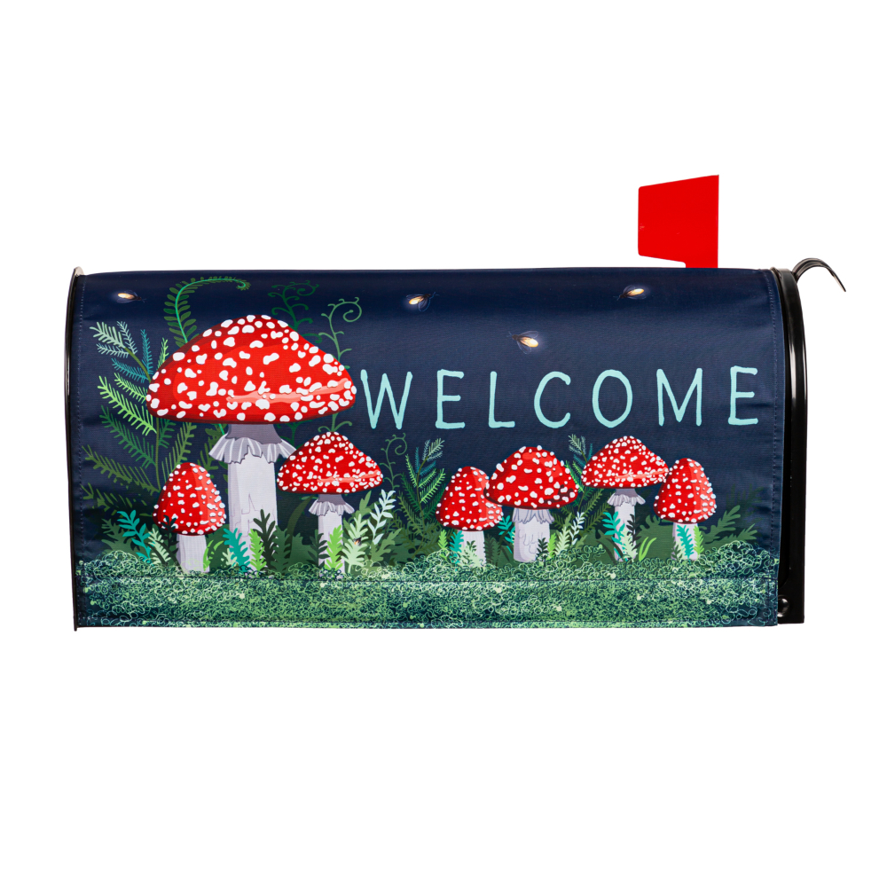 Welcome Friends Mushroom Mailbox Cover (18 in. x 21 in ...