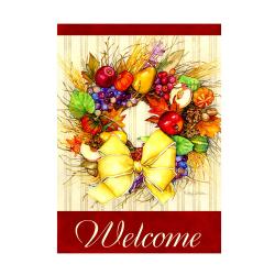 Fall Wreath Banner | FlagandBanner.com