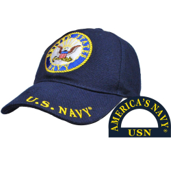 Navy Logo Cap | FlagandBanner.com