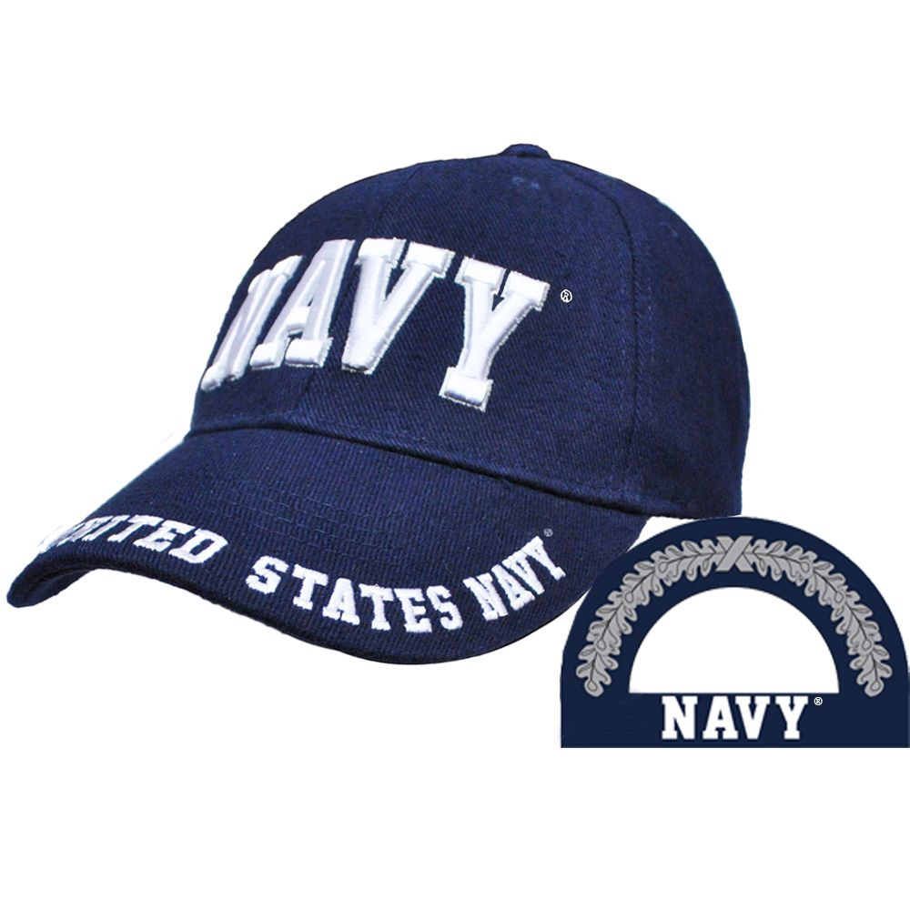 Navy Letters Cap | FlagandBanner.com