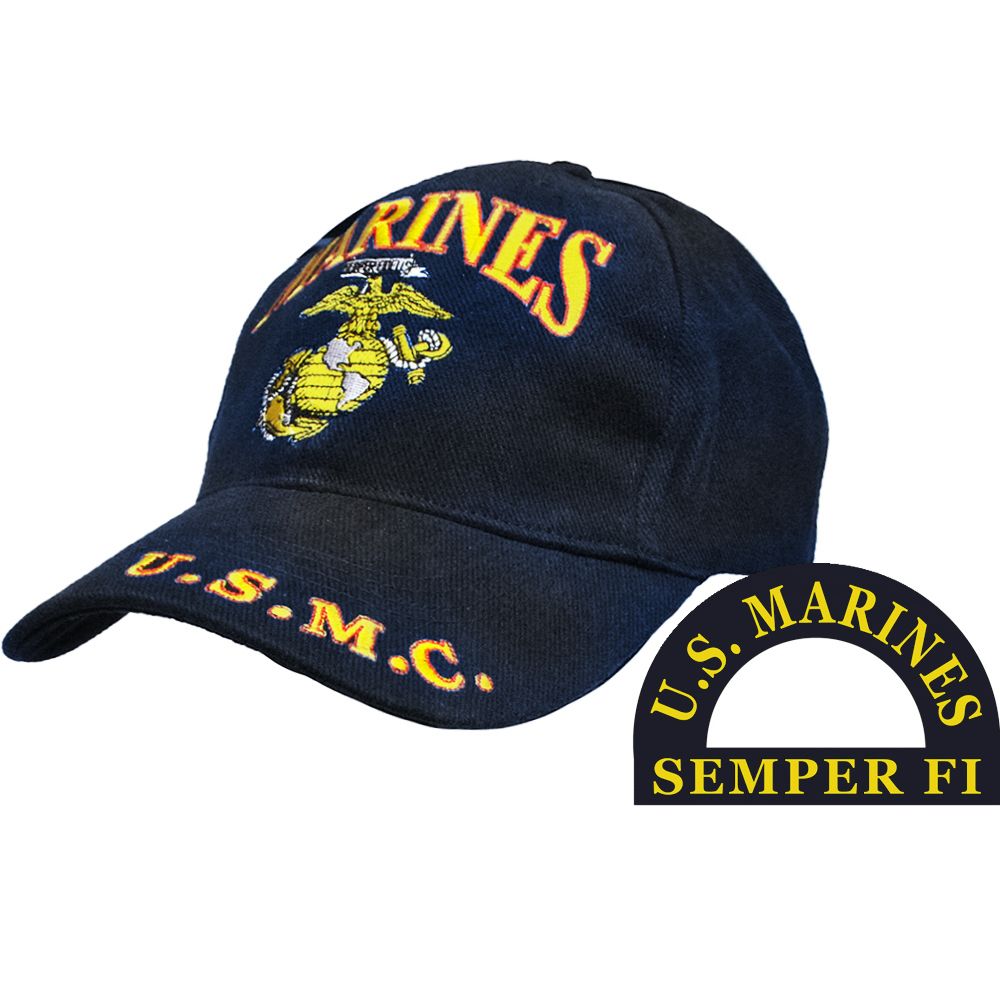 Marines Emblem Cap | FlagandBanner.com