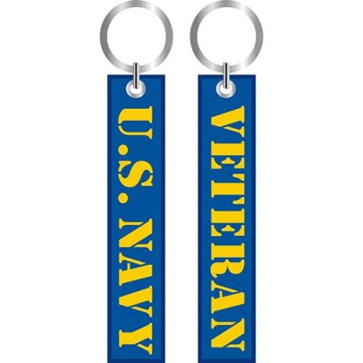 Navy Veteran Embroidered Key Ring | FlagandBanner.com