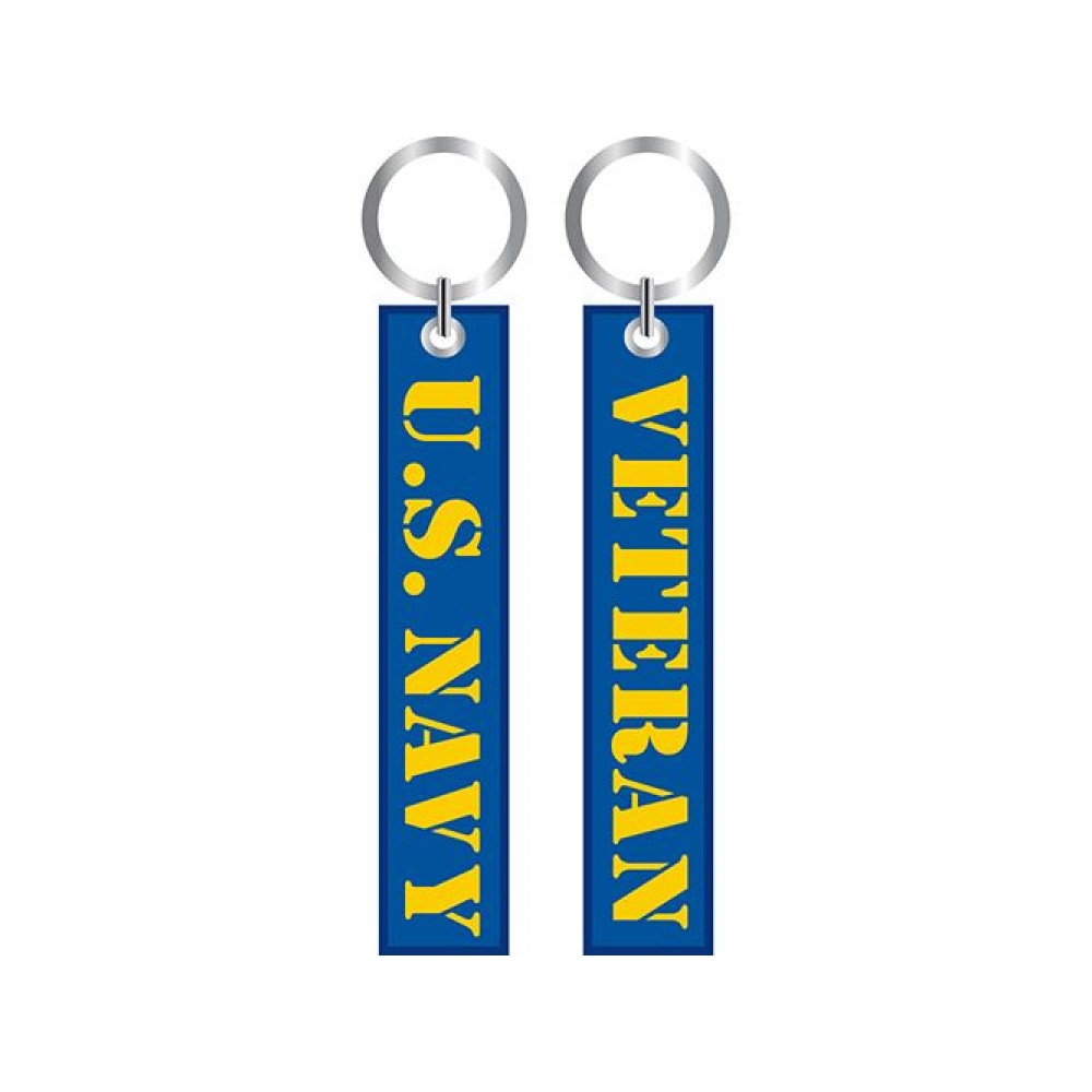 Navy Veteran Embroidered Key Ring | FlagandBanner.com