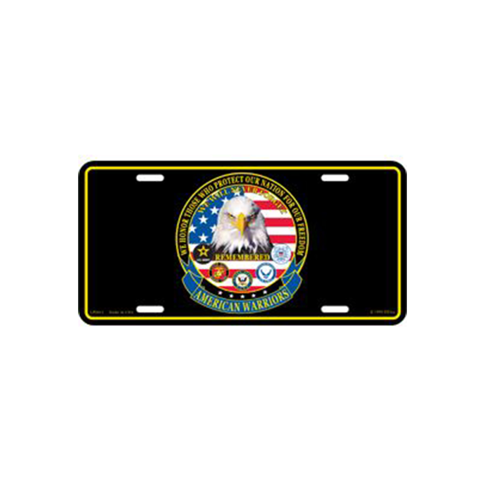 American Warriors License Plate Cover | FlagandBanner.com
