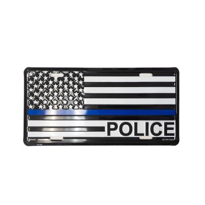 Thin Blue Line Police License Plate Cover | FlagandBanner.com
