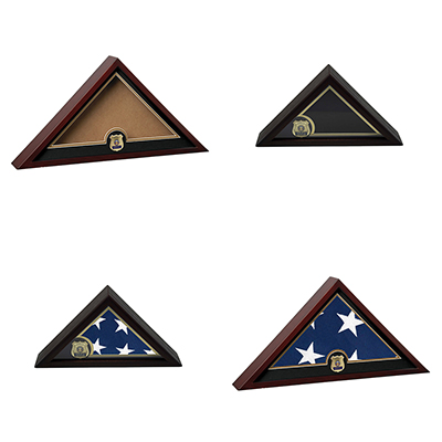Police Medallion Flag Display Case | FlagandBanner.com