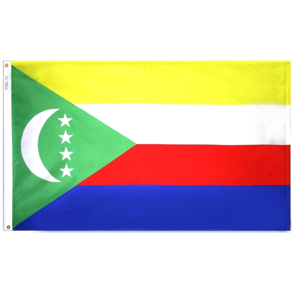 The Union of the Comoros Nylon Flag (4 ft. x 6 ft.) | FlagandBanner.com