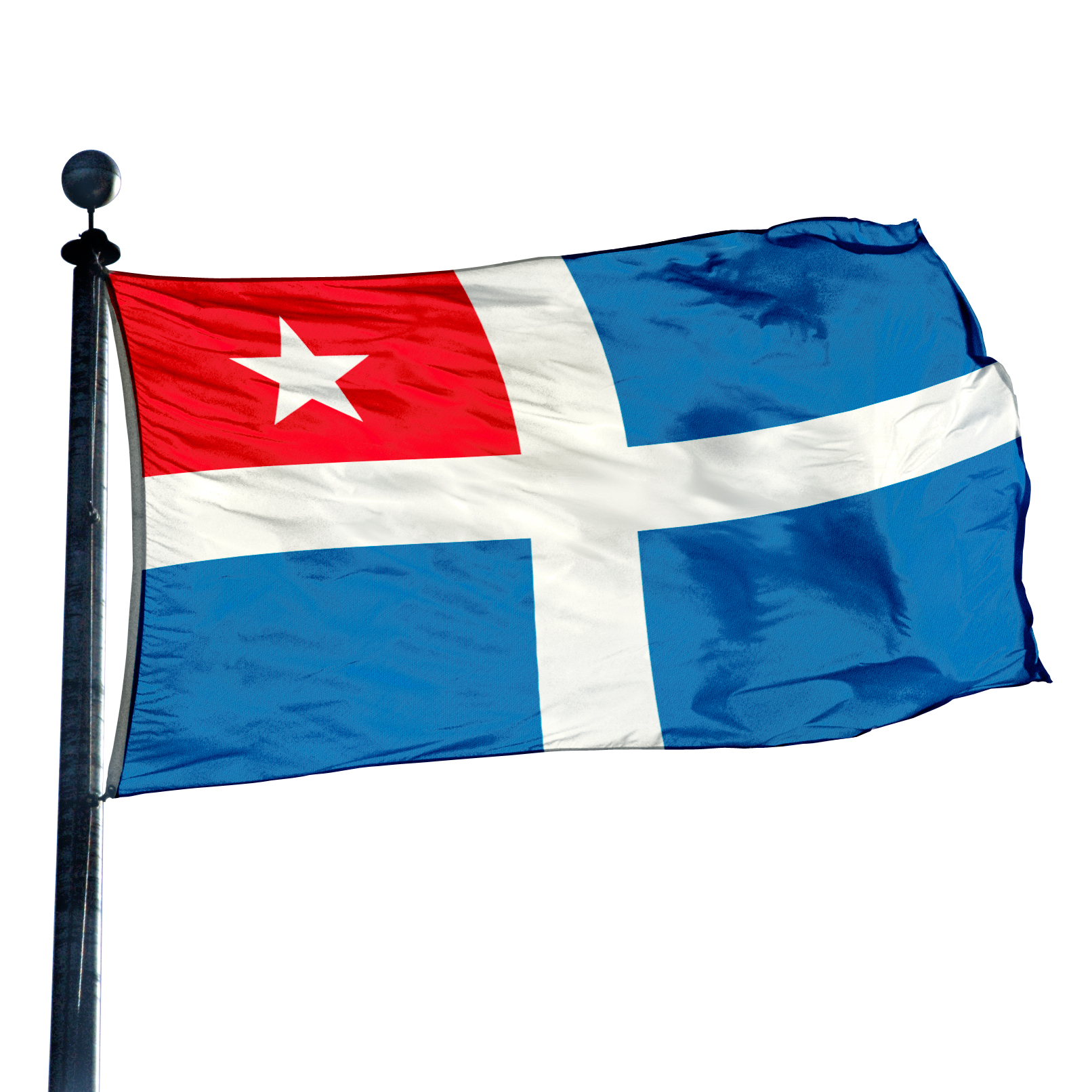 Crete Appliqued Nylon Flag 12 in x 18 in | FlagandBanner.com