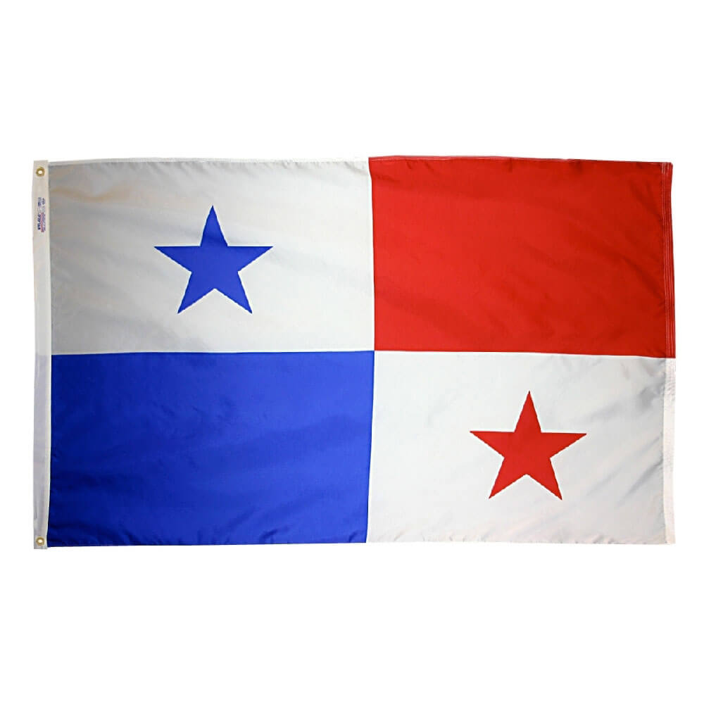 Panama Appliqued Nylon Flag 8 ft. x 12 ft. | FlagandBanner.com