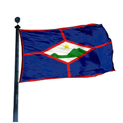 St. Eustatius Appliqued Nylon Flag 12 in. x 18 in. | FlagandBanner.com
