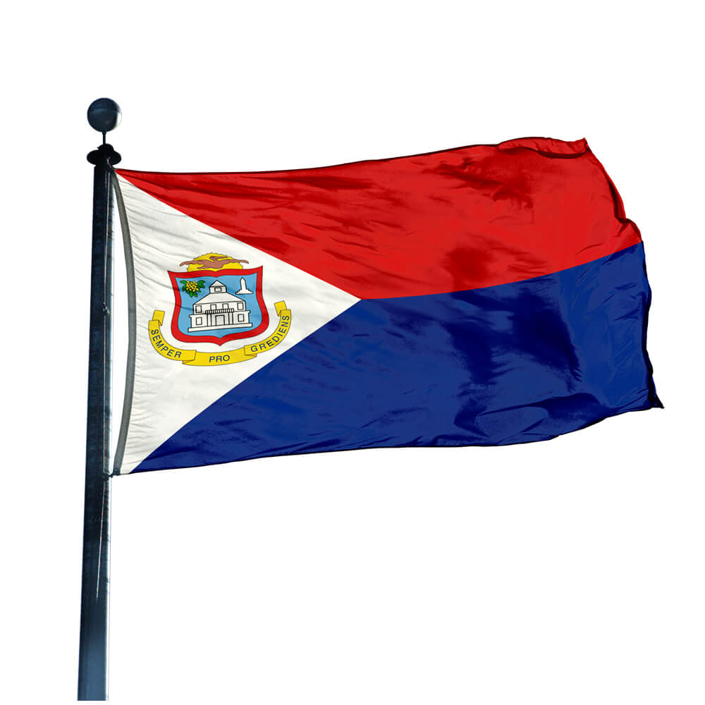 St. Maarten Appliqued Nylon Flag (4 ft. x 6 ft.) | FlagandBanner.com