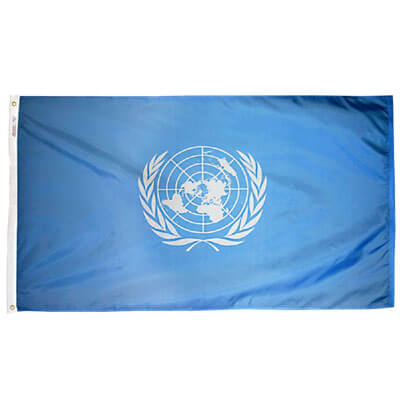 United Nations Economy Polyester Flag (2 ft. x 3 ft.) | FlagandBanner.com