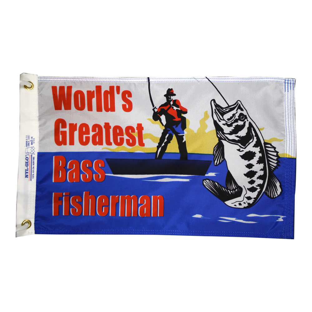 Worlds Greatest Bass Fisherman flag | FlagandBanner.com