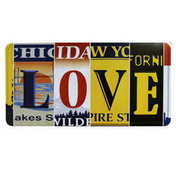 LOVE License Plate Wall Art | FlagandBanner.com