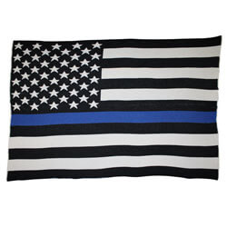 Thin Blue Line American Flag Blanket | FlagandBanner.com