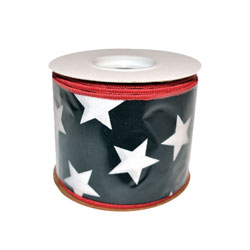 Navy/Red Large Stars Ribbon | FlagandBanner.com