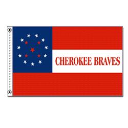 Cherokee Braves flag with Pole Hem | FlagandBanner.com