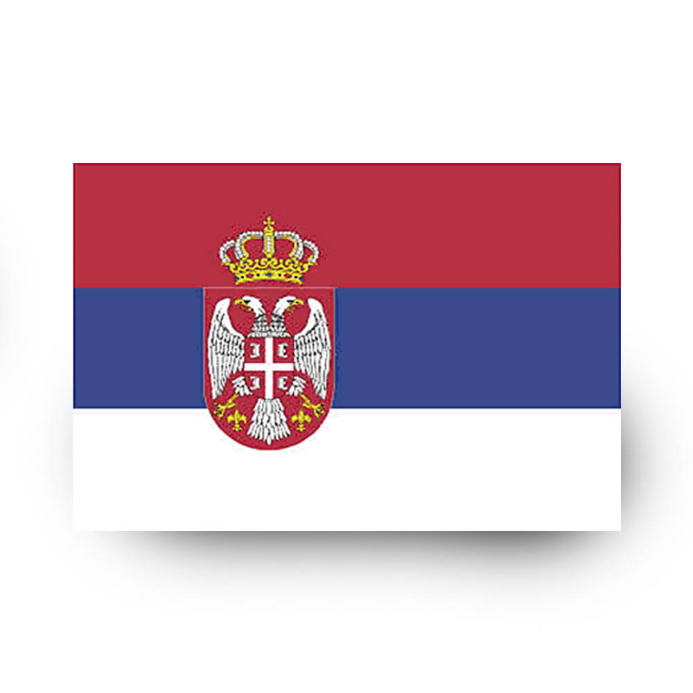 Serbia Flag Decal | FlagandBanner.com