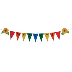 Welcome Festive String Pennant | FlagandBanner.com