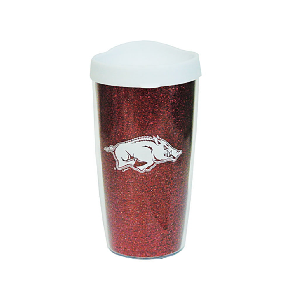 Arkansas Razorbacks Glitter Travel Mug | FlagandBanner.com