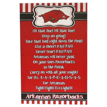 Arkansas Razorbacks Fight Song Wall Plaque | FlagandBanner.com