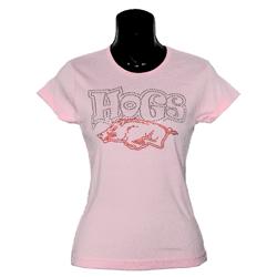 Pink Rhinestone Razorback Babydoll Tee | FlagandBanner.com