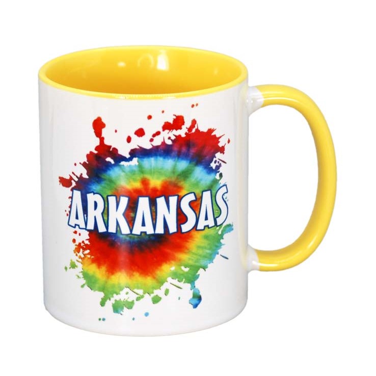 Arkansas Tie Dye Mug (11 oz.) | FlagandBanner.com