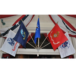 Armed Forces Miniature Wall-Mount Flag Kit | FlagandBanner.com