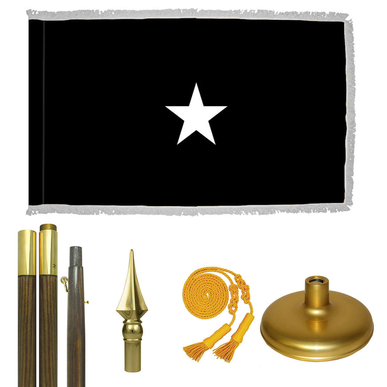 Space Force Brigadier General Flag Kit (Oak and Brass Pole ...