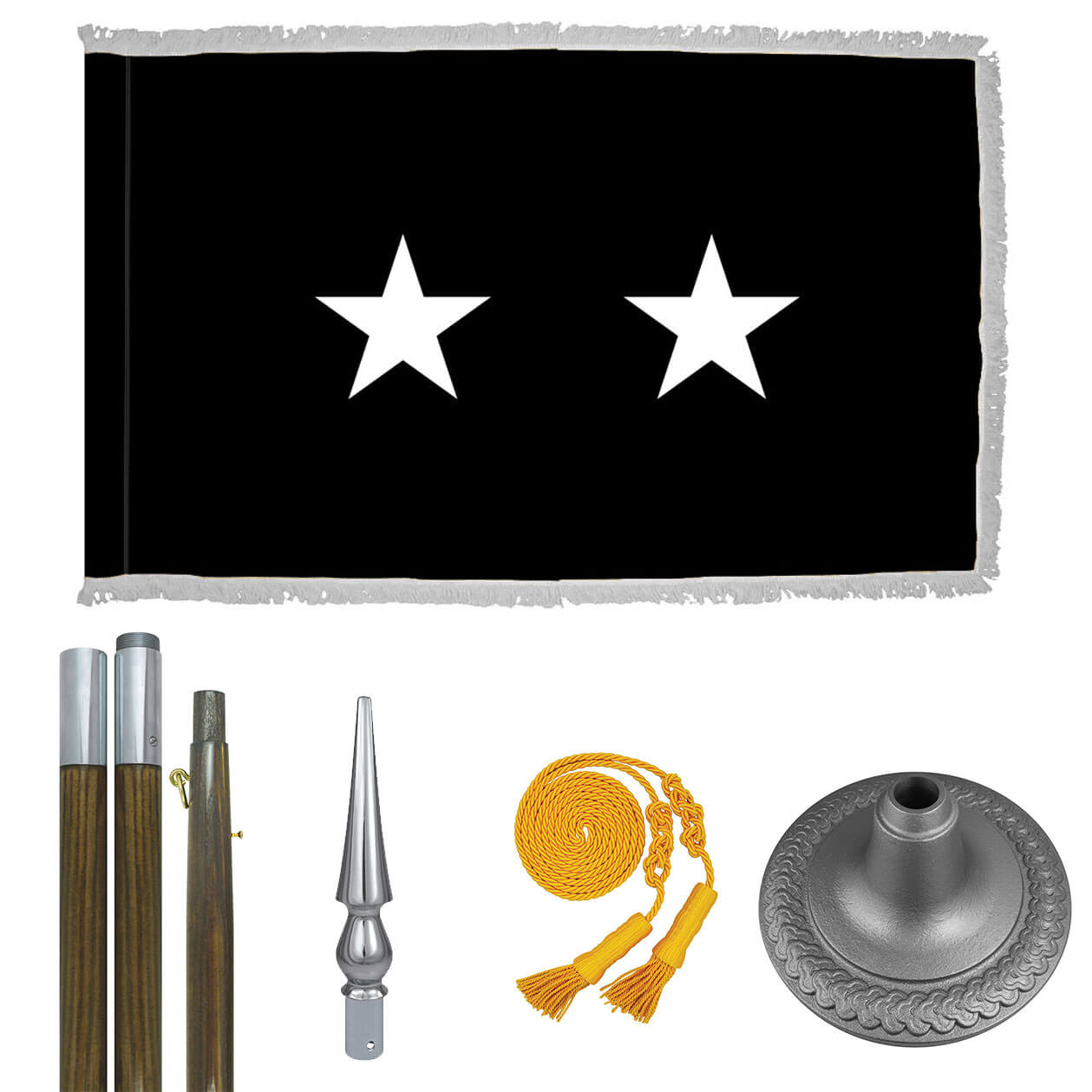 Space Force Major General Flag Kit (8 ft. x 1-1/4 in. Oak Pole with ...