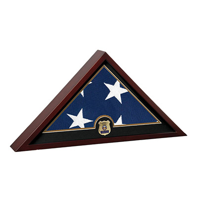 Police Medallion Display Set with 5 ft. x 9-1/2 ft. Flag ...
