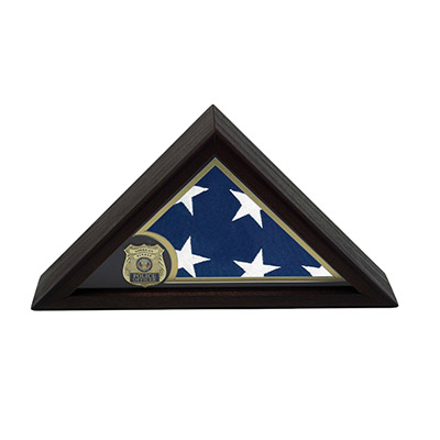 Police Medallion Display Set with 3 ft. x 5 ft. Flag | FlagandBanner.com
