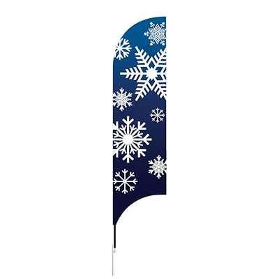 Snowflake Holiday Feather Flag Kit, Blue (2-1/2 ft. x 11 ft ...