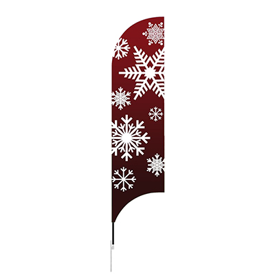 Snowflake Holiday Feather Flag Kit, Red (2-1/2 ft. x 11 ft ...