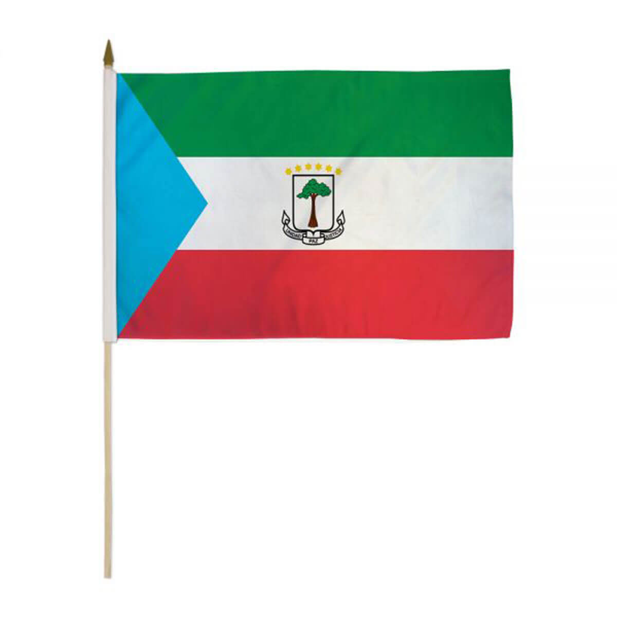 Republic of Equatorial Guinea Miniature Economy Polyester Flag (12 in ...