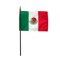 Mexico Miniature Flag | Rayon Stick Flags | FlagandBanner.com