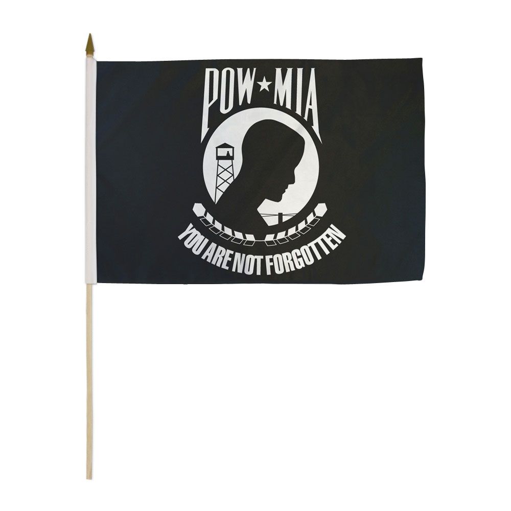 POW MIA Miniature Economy Polyester Flag (12 in. x 18 in ...