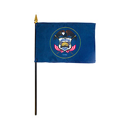 Historical Utah Miniature Flag (4 in. x 6 in.) | FlagandBanner.com