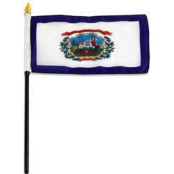 West Virginia Miniature Economy Polyester Flag (12 in. x 18 in ...
