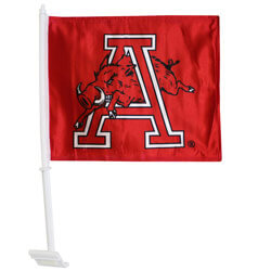Razorback Vintage Logo Car Flag | FlagandBanner.com