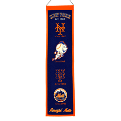 New York Mets Heritage Wool Banner | FlagandBanner.com