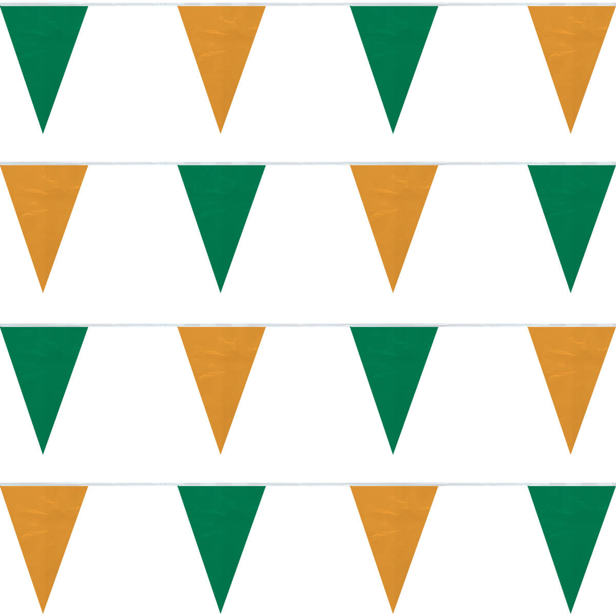 Green/Orange String Large Pennants | FlagandBanner.com