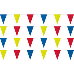 Red/Blue/Yellow String Pennants | FlagandBanner.com