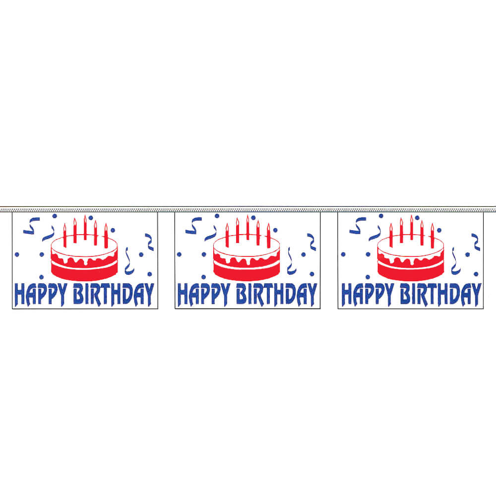 Happy Birthday Single Pennants | FlagandBanner.com