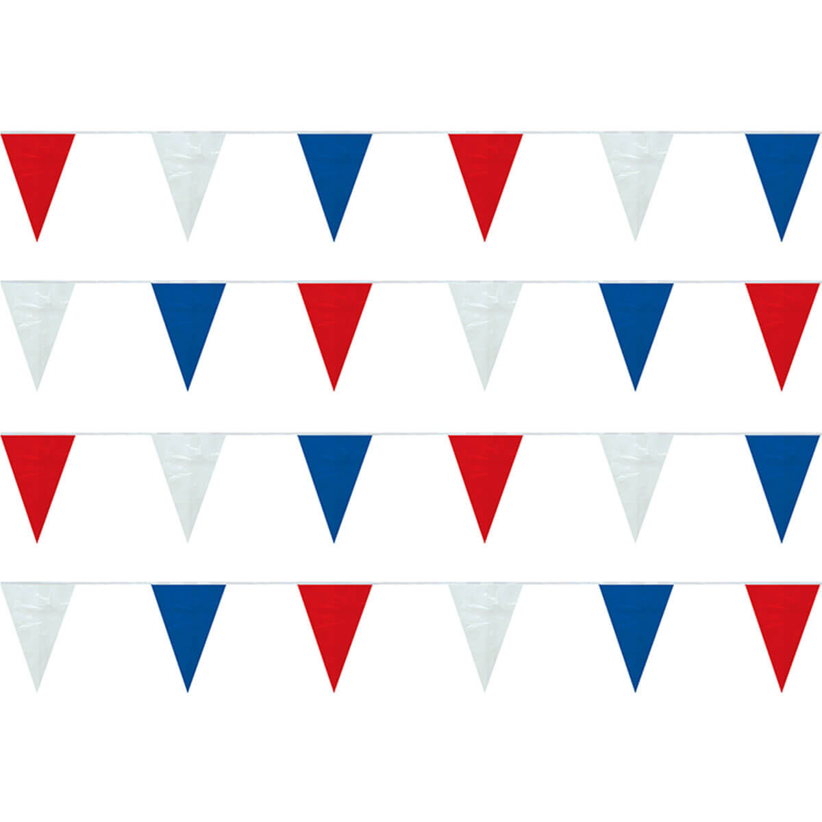 Red/White/Blue String Pennants | FlagandBanner.com