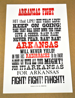 Arkansas Razorbacks Fight Song Poster 15 in x 22 in | FlagandBanner.com