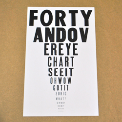 Forty and Over Eye Chart Poster | FlagandBanner.com