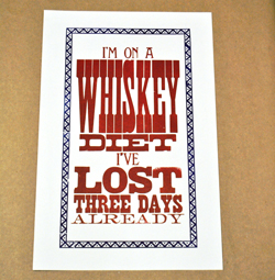 Whiskey Diet Poster 13 in x 20 in | FlagandBanner.com