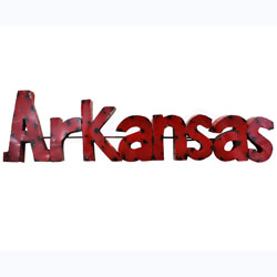 Arkansas Recycled Metal Sign | FlagandBanner.com